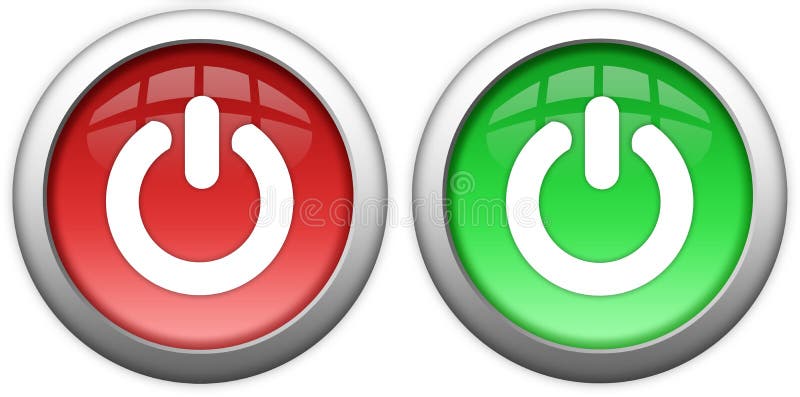 Turn on off button stock illustration. Illustration of glossy - 13045882