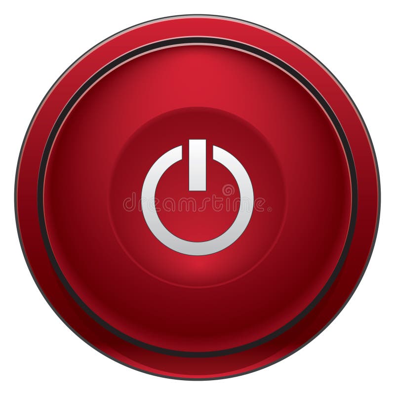 Turn Off button stock vector. Illustration of shut, user - 7658916