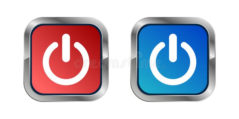 Turn on off buttons vector stock vector. Illustration of shape - 169065417