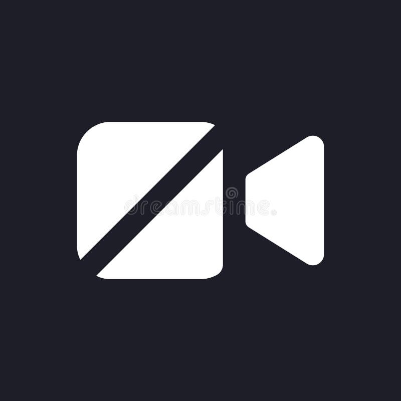 Turn Off Camera Dark Mode Glyph Ui Icon Stock Vector - Illustration of ...