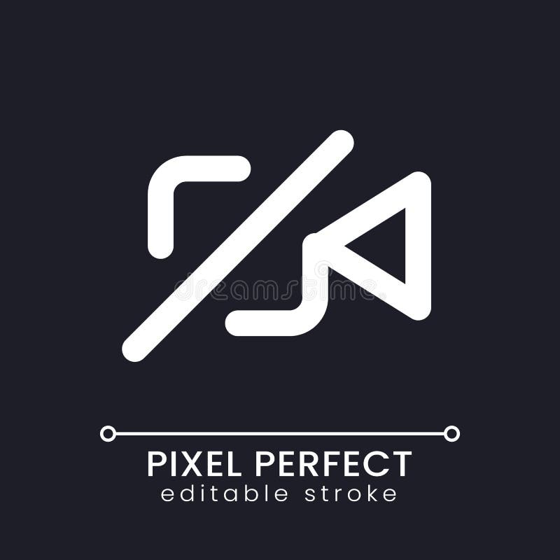 Turn Off Camera Pixel Perfect White Linear Ui Icon for Dark Theme Stock ... Turn Off Camera Pixel Perfect White Linear Ui Icon for Dark Theme Stock ...