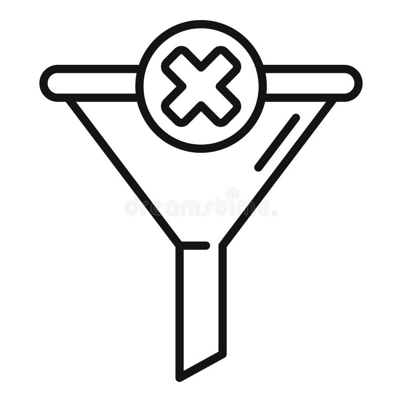 Turn Off Content Filter Icon Outline Vector. Security Level Stock ...