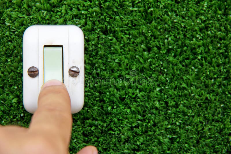 Turn off the light stock photo. Image of global, green - 24097204