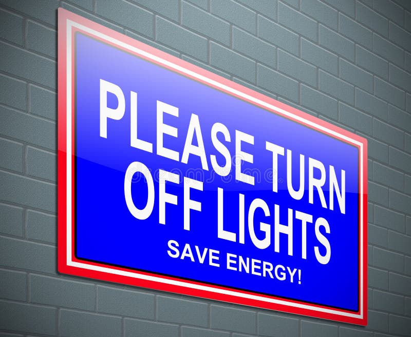 Turn off light concept. stock illustration. Illustration of ...