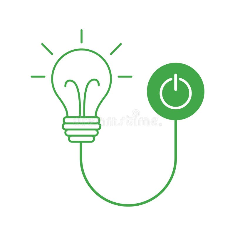 Turn Off the Light. Save Energy Concept Stock Vector - Illustration of ...