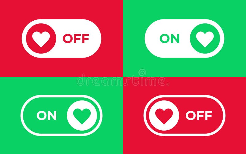 Toggle Icons. Icons of Switches with Locks Stock Illustration ...