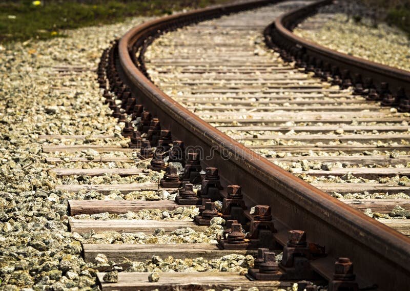 Turn old rail track stock photo. Image of industry, sleeper - 40812868