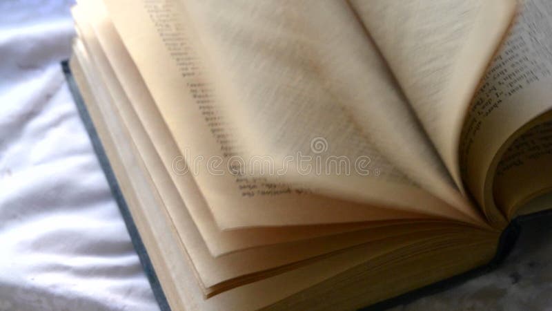 Turn Over Sheets Old Book Close-up Stock Footage - Video of bookstore ...