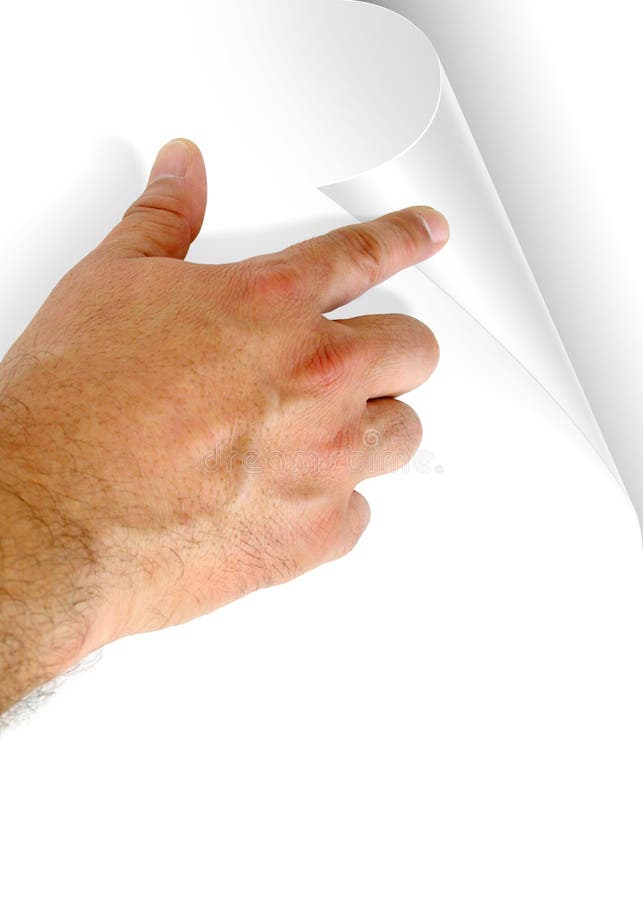 Turning the page stock image. Image of hand, fold, concept - 4636263