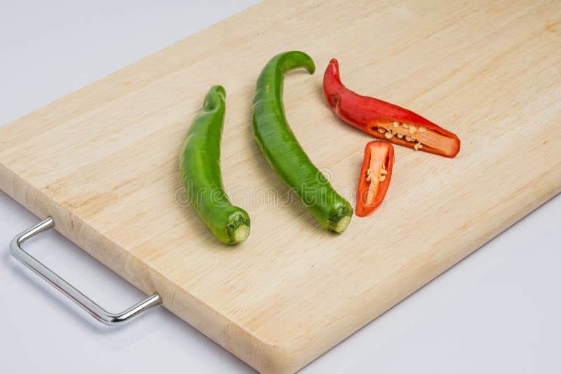 Turn Peppers on the Chopping Block Stock Image - Image of working ...