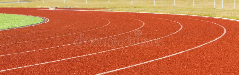 Turn on the Red Racetrack at the Stadium. Stock Image - Image of ...