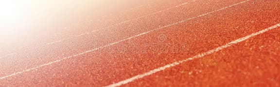 Turn on the Red Racetrack at the Stadium on Sunlight Stock Photo ...