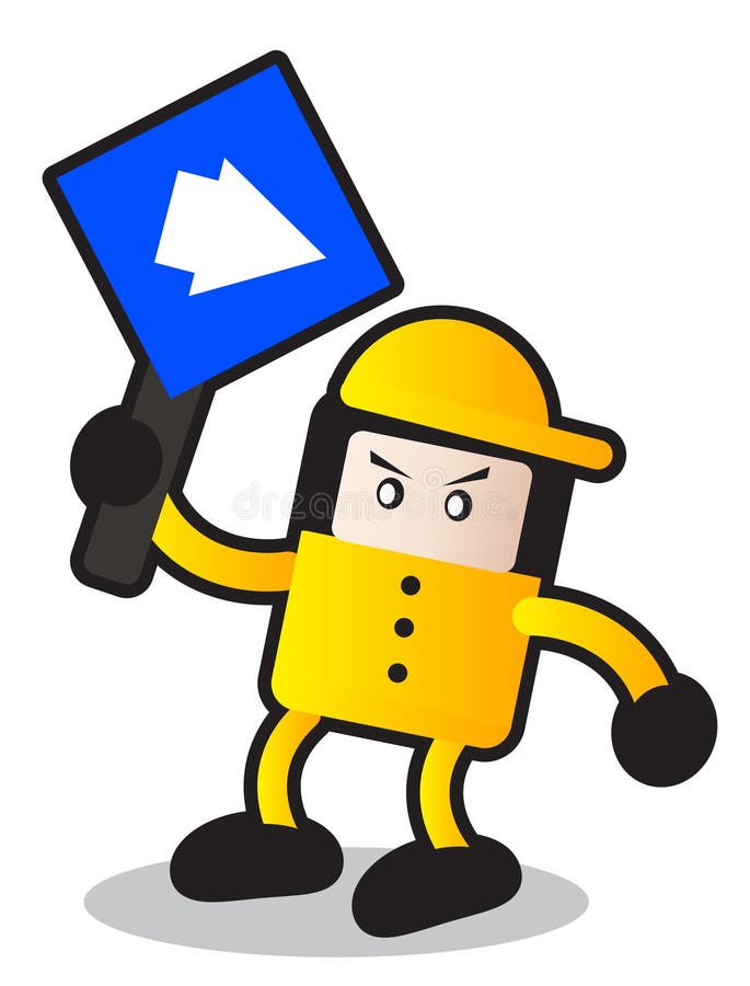 Turn right stock vector. Illustration of male, construction - 22782498