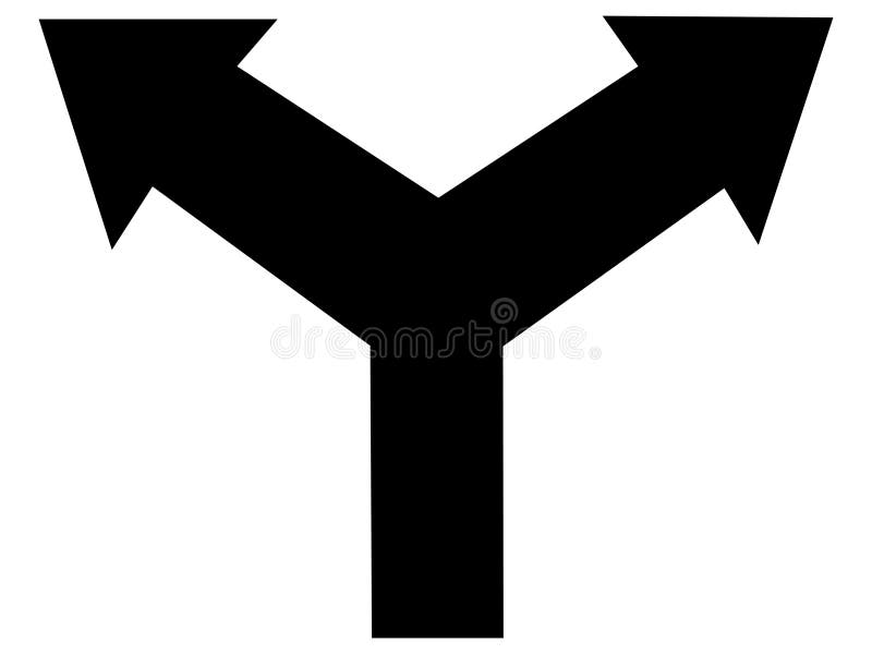 Twin direction arrow stock illustration. Illustration of showing ...
