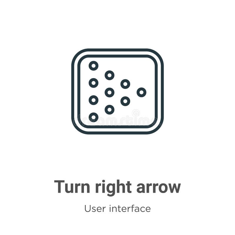 Turn Right Sign Icon in Filled, Thin Line, Outline and Stroke Style ...