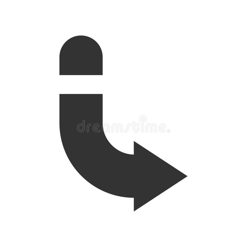 Turn right icon stock vector. Illustration of icon, arrow - 214659266