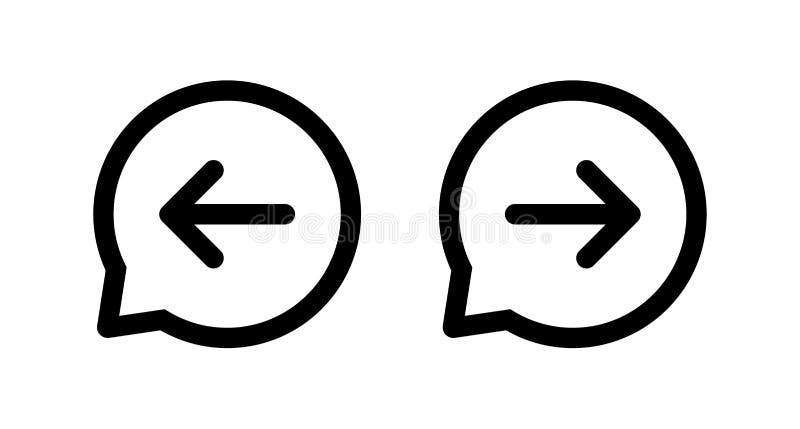 Left and Right Rotate Icon Vector. Counterclockwise and Clockwise ...