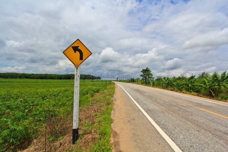 Turn right sign stock image. Image of black, right, hazard - 41944753