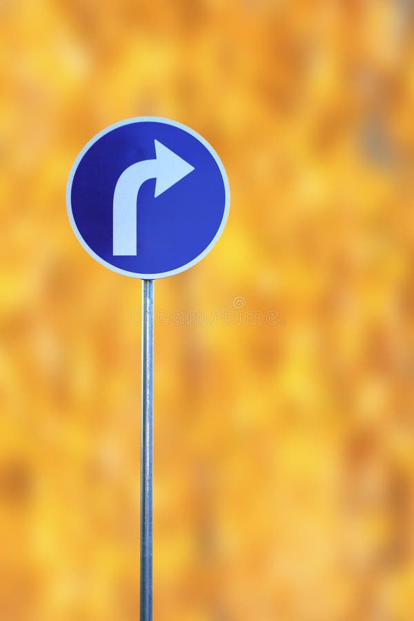 Turn Left and Right Traffic Sign Stock Image - Image of attention ...