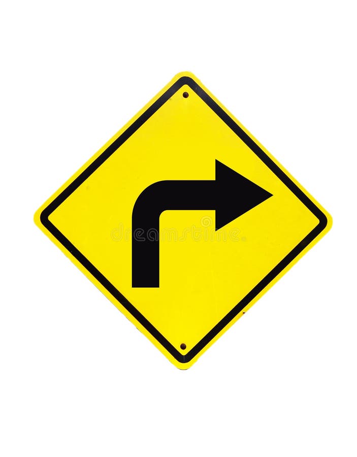 Turn Left And Right Traffic Sign Stock Illustration - Illustration of ...