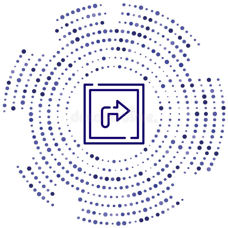 Turn Right Vector Icon. Turn Right Editable Stroke. Turn Right Linear ...