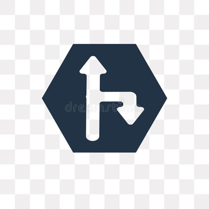Turn Right Vector Icon Isolated on Transparent Background, Turn Stock ...
