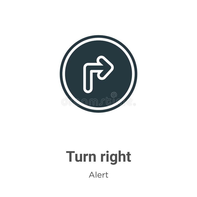 Right Turn Symbol Icon Of Highway Stock Vector - Illustration of board ...