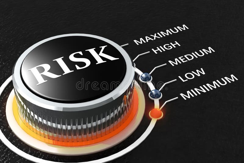 Turn the Risk Knob To Minimum Level Stock Photo - Image of turn, knob ...