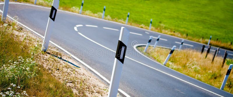 Turn of a road stock photo. Image of pole, motorcycle - 41910818