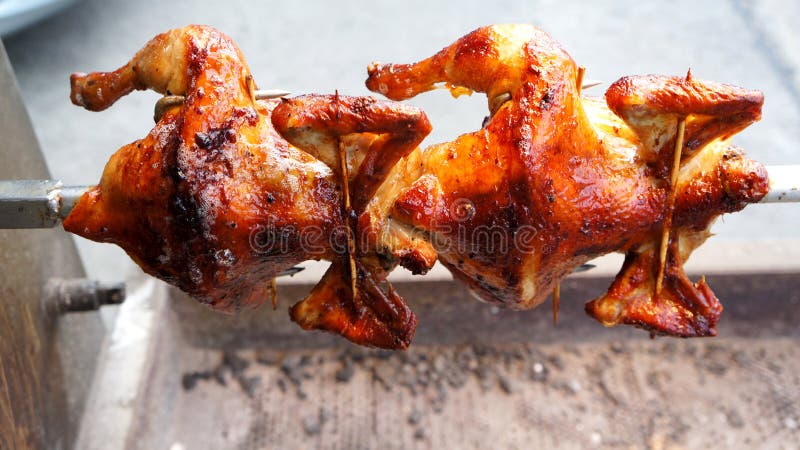 Turn roasted chickens stock photo. Image of healthy, culture - 32011992