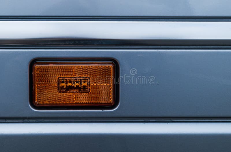 A Turn Signal Lamp of a Grey Truck Stock Photo - Image of classic, auto ...