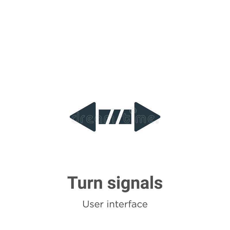 Turn Signals Vector Icon on White Background. Flat Vector Turn Signals ...