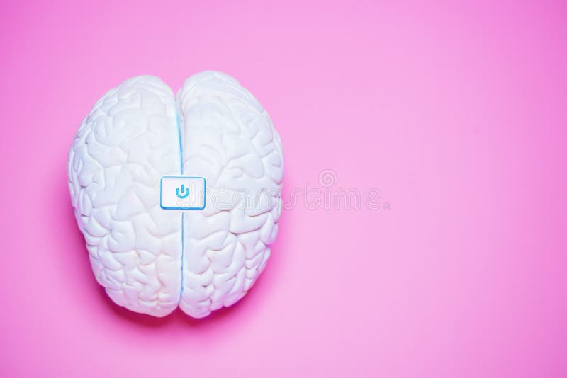 Turn on Thinking - Human Brain with Switch Button Stock Image - Image ...