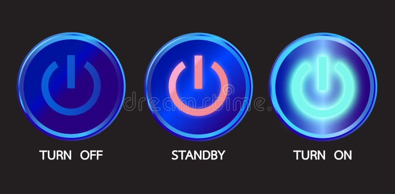 Power icon 3d stock illustration. Illustration of color - 49331308