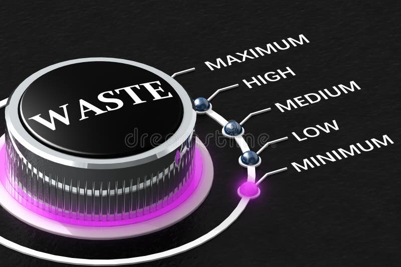 Turn the Waste Knob To Minimum Level Stock Illustration - Illustration ...