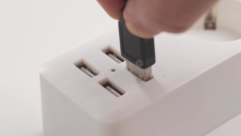 Turn on Wire. a Versatile Modern White Extension Cord with Sockets and ...