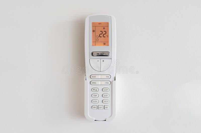 The Turned on Air Conditioner Control Panel Displays the Room ...