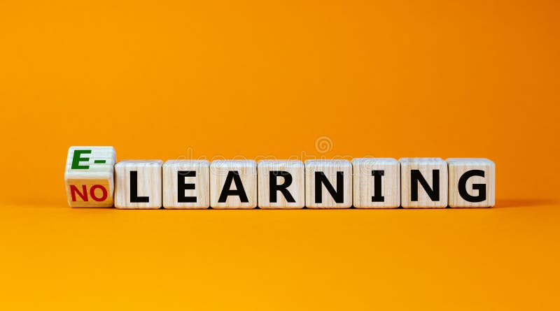 Turned the Cube and Changed the Expression `no Learning` To `e-learning ...