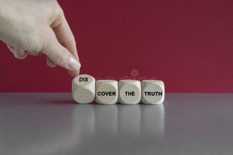 Turned Cube Changes Expression Cover Truth Discover Stock Photos - Free ...