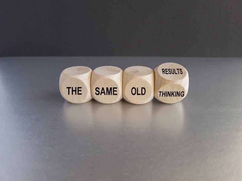 Turned a Cube and Changes Expression the Same Old Thinking To the Same ...