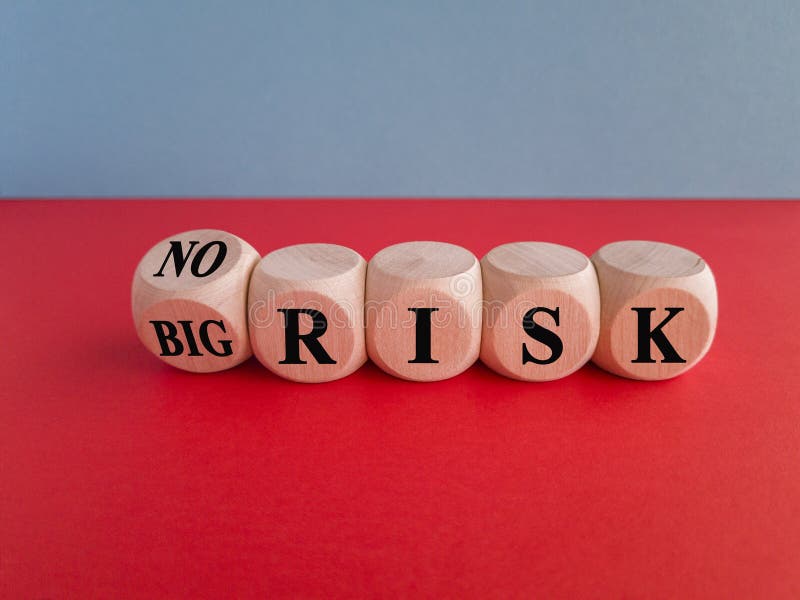 Turned a Dice and Changes the Expression "big Risk" To "no Risk". Stock ...