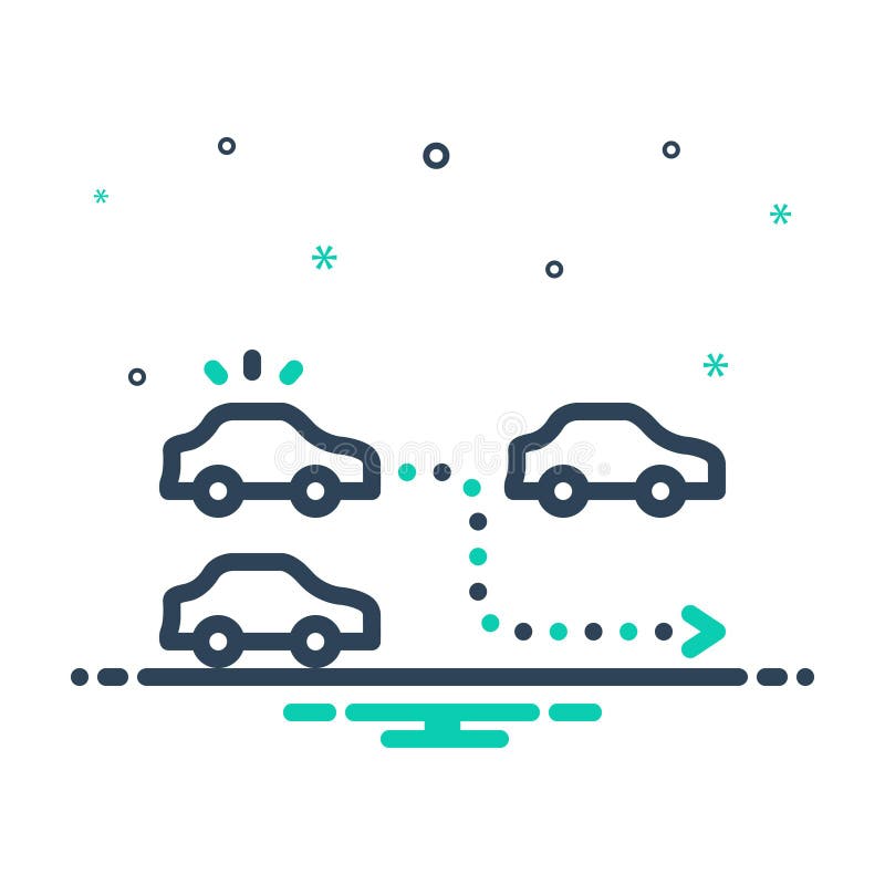 Mix Icon for Turned, Car and Transport Stock Vector - Illustration of ...