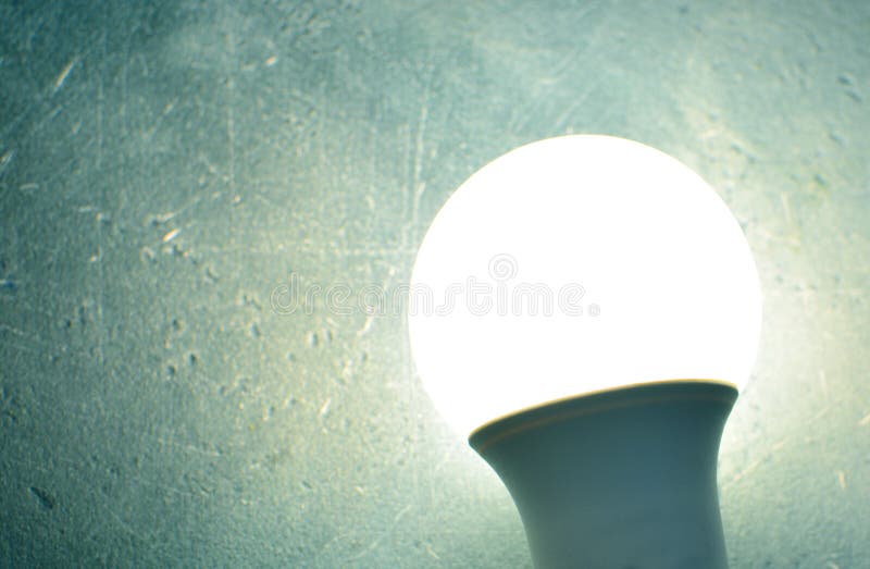 Turned on Led Lamp Close Up Stock Image - Image of toque, amperage ...
