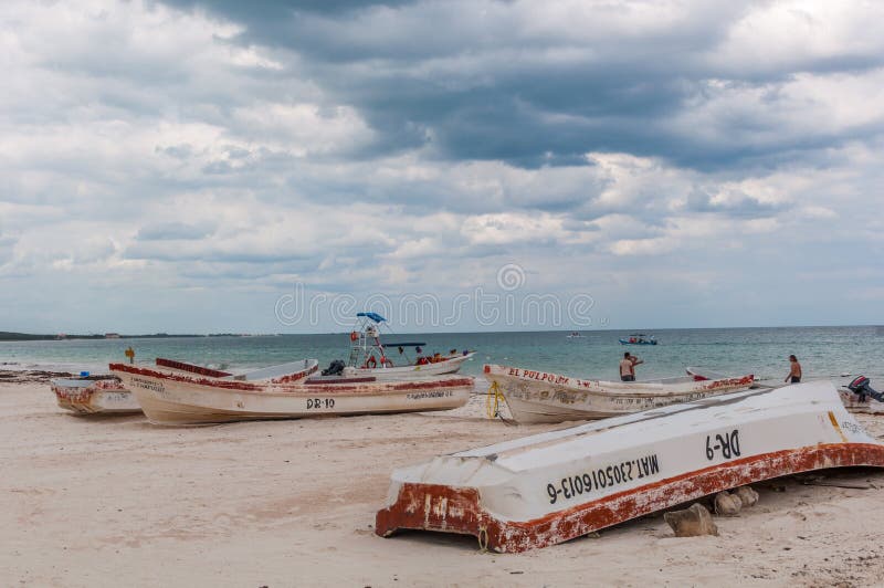 Turned over fishing boat stock image. Image of rowing - 36407449