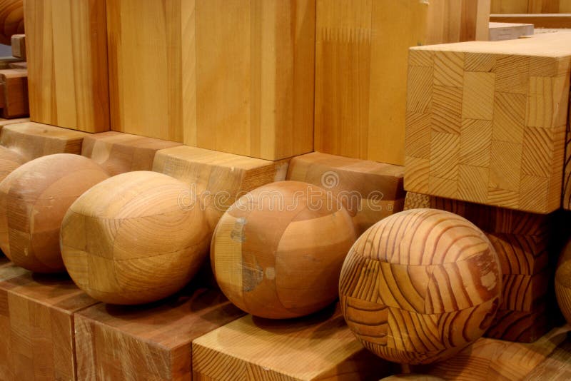 Turned wood stock image. Image of industry, tree, curve - 1436533