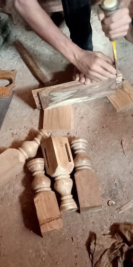 Turned wood designs stock photo. Image of person, relief - 213892188