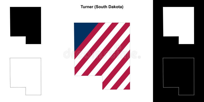 Turner outline map stock illustration. Illustration of icon - 324140737