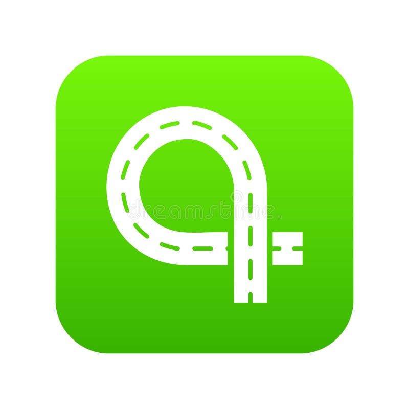 Turn icon green vector stock vector. Illustration of icon - 115383621