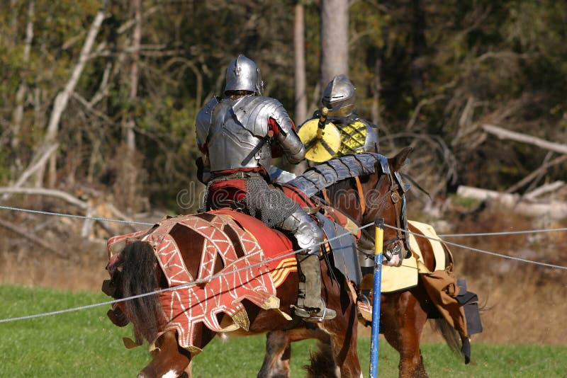 Turnierende Ritter stockfoto. Bild von zusammentreffen - 1786444