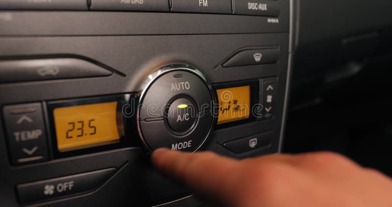 Turning on Internal Recirculation in a Car Stock Video - Video of ...